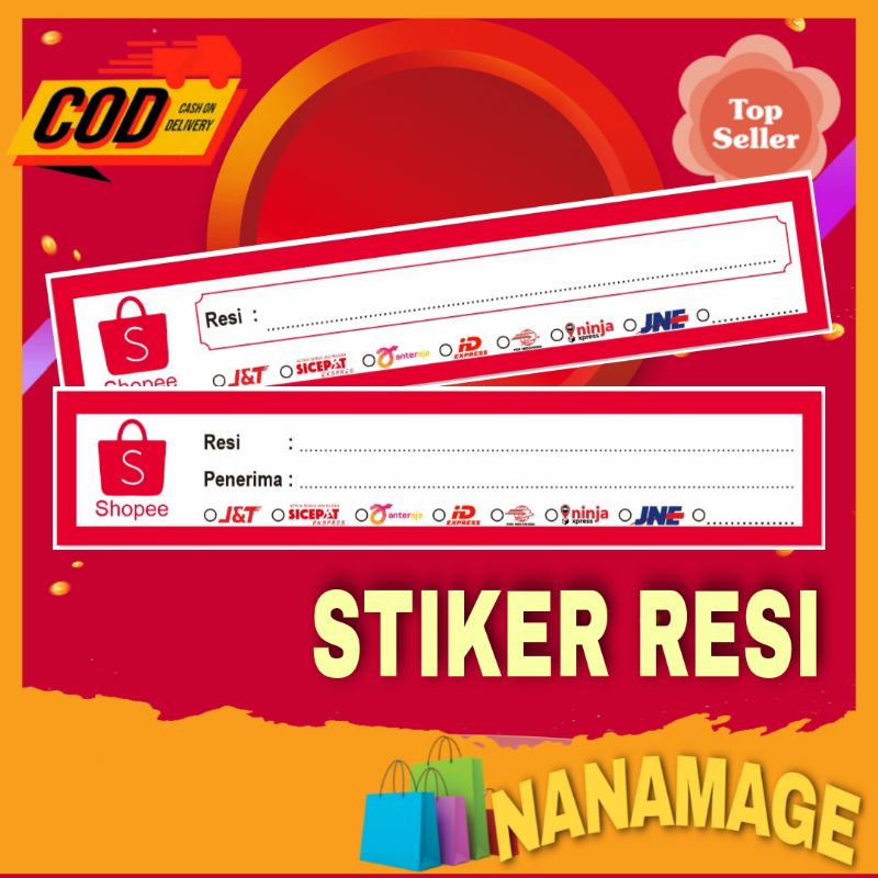 Jual stiker resi pengiriman shopee | Shopee Indonesia