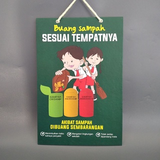 Jual Poster Gantung Buang Sampah Pada Tempatnya, Hard Poster Edukasi ...