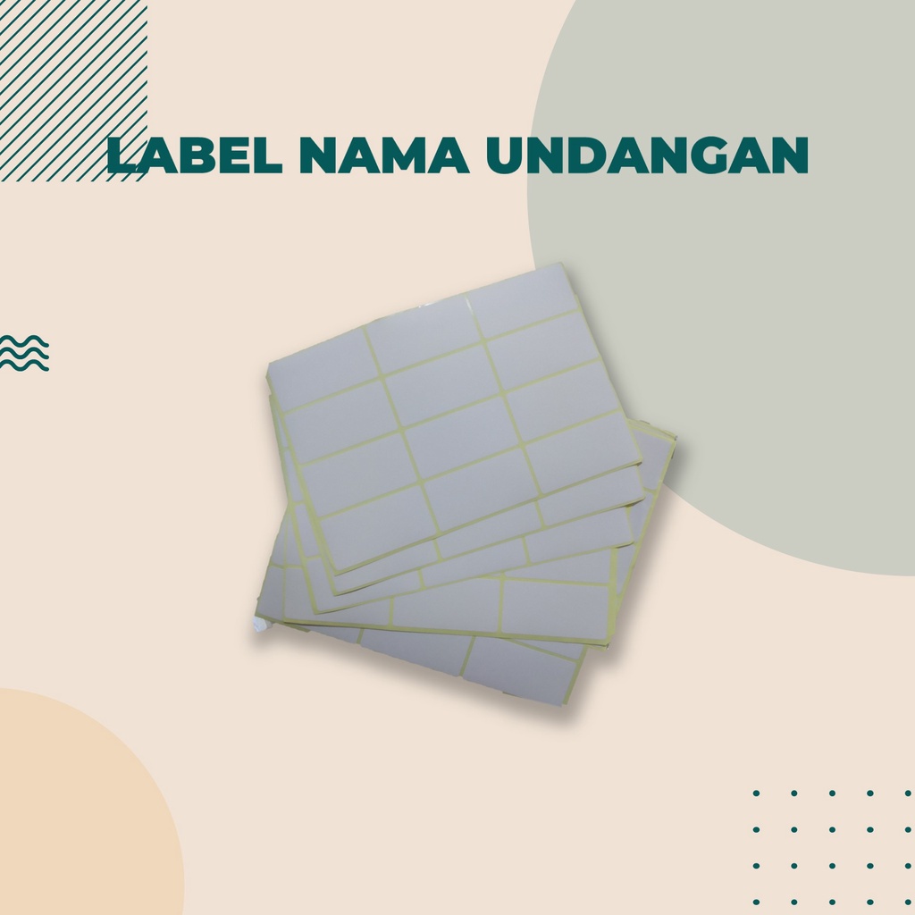 Jual Label Nama Undangan Pernikahan Polosan | Shopee Indonesia