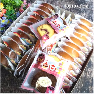 Jual Uk 10x10 Plastik Bungkus Kue Roti Bolu Gulung Potong Roll Cake ...