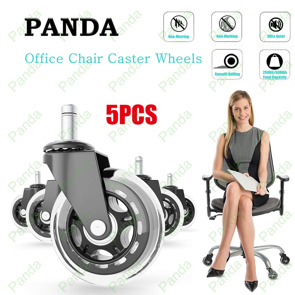 Jual PANDA Newly Designed Polyurethane Roda Kursi Kantor 5PCS / Roda ...
