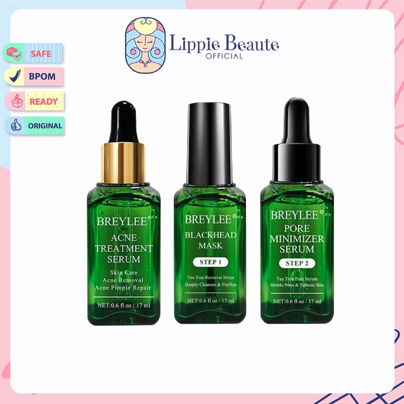 Jual BREYLEE - Step 1 Blackhead Mask Step 2 Pore Minimizer Serum Acne ...