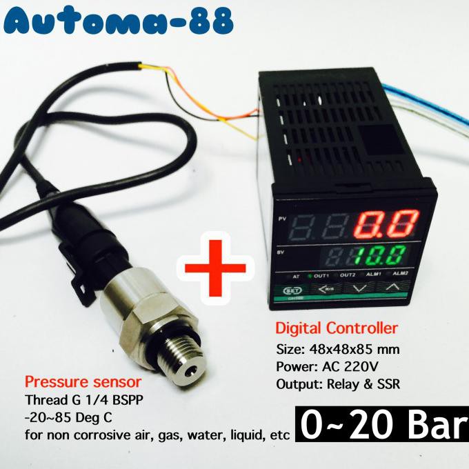 Jual Digital Pressure Controller 0-20Bar Include Sensor 20 Bar Out ...