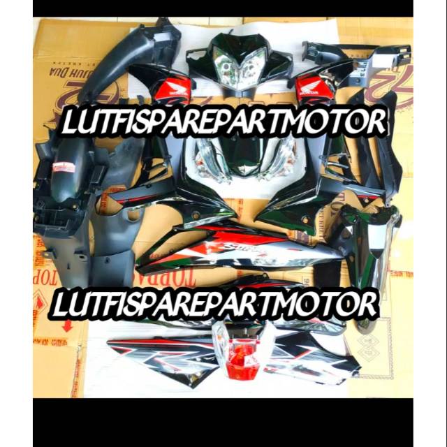 Jual Cover full set body Supra x 125 Batman | Shopee Indonesia