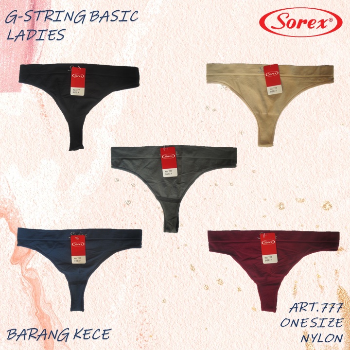 Jual Celana Dalam Basic G String Wanita / CD Casual Thong Cewek Sorex ...