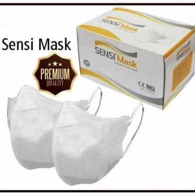 Masker Sensi / Sensi Mask / Masker Hidung Mulut / Face Duckbill 3 Ply ...