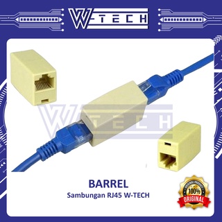 Jual SAMBUNGAN RJ45 / BARREL / BAREL W-TECH ( FEMALE TO FEMALE UTP LAN ...