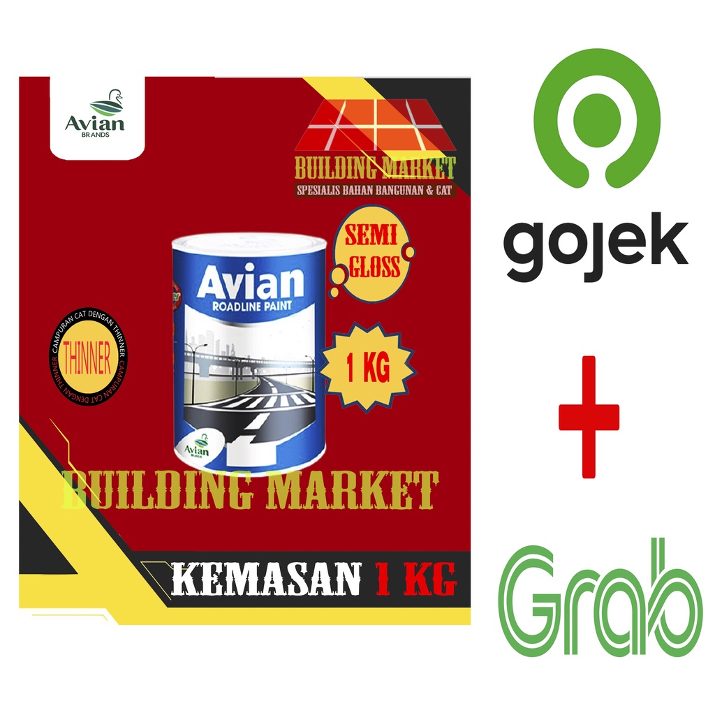 Jual CAT MARKA JALAN CAT JALAN ROADLINE PAINT AVIAN SOLVENT BASED 1 KG ...