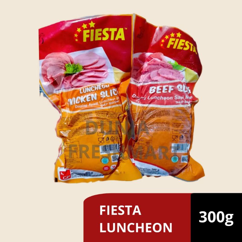 Jual Fiesta Chicken/BEEF Slice Luncheon 300 gram HAM DAGING SAPI ...