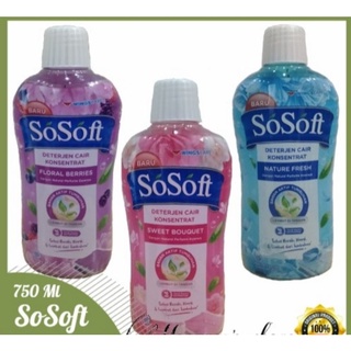 Jual So Soft Deterjen Cair Nature Fresh 750ml | So Soft Deterjen Cair ...