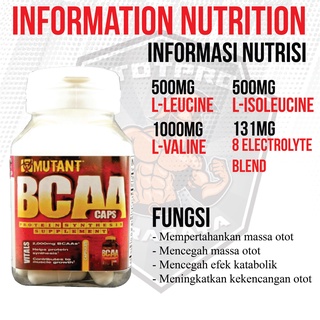 Jual Suplemen Fitness Mutant BCAA 40 Kapsul /Gym/Otot/Muscle/Fitness ...
