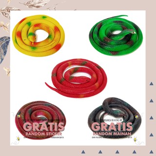 Jual MAINAN ANAK ULAR ULARAN KARET WARNA WARNI PANJANG 75cm | Shopee ...