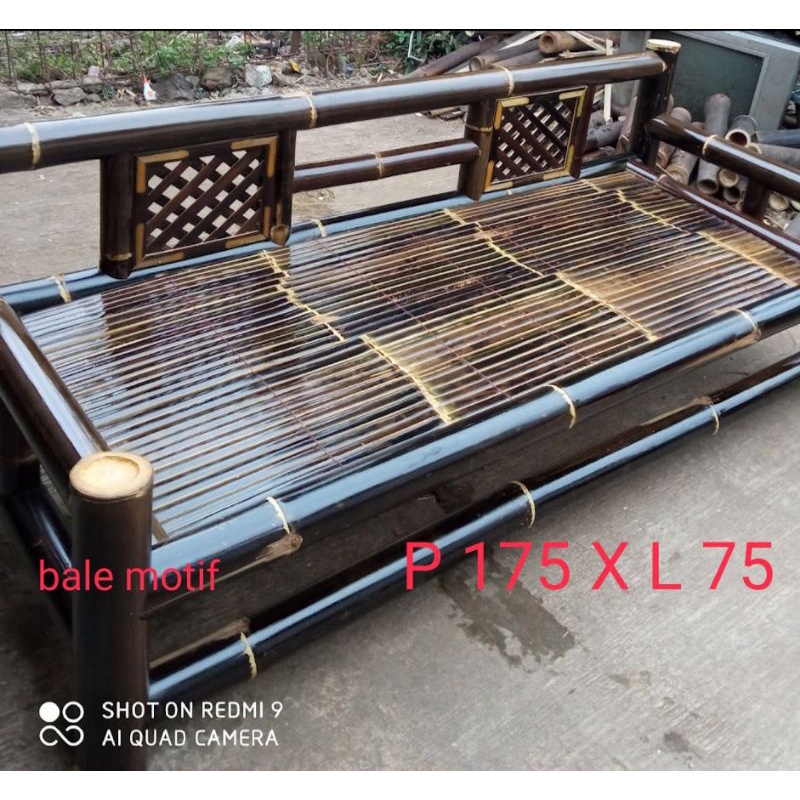 Jual bale bambu hitam/ bale motif/ kursi bale | Shopee Indonesia