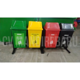 Jual Tempat Sampah Fiber Kotak 3 IN 1 50 Liter, Tong Sampah,Bak Sampah ...