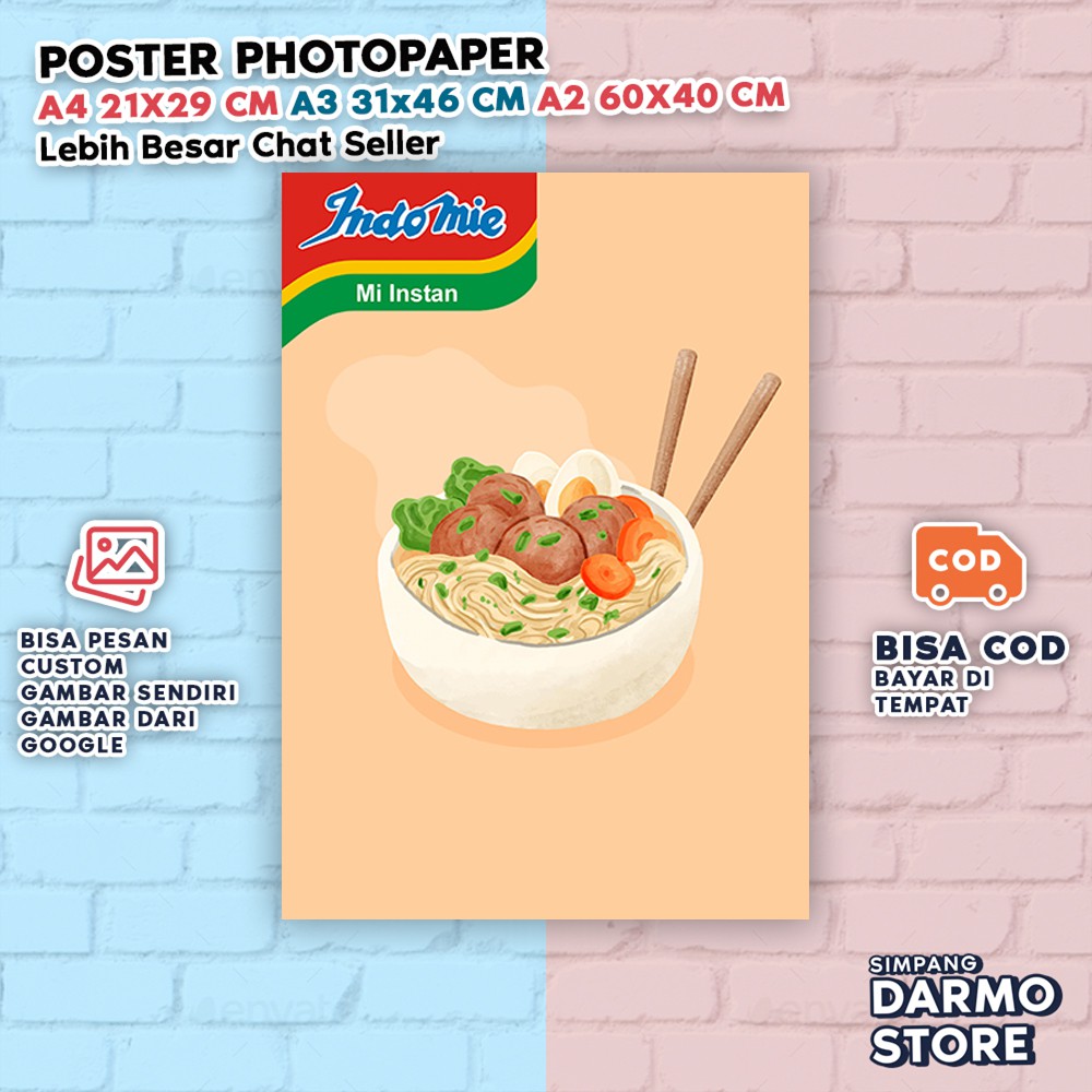 Jual Poster Indomie Hiasan Dinding Hypebeast Hypebis Hype Anak Kos ...