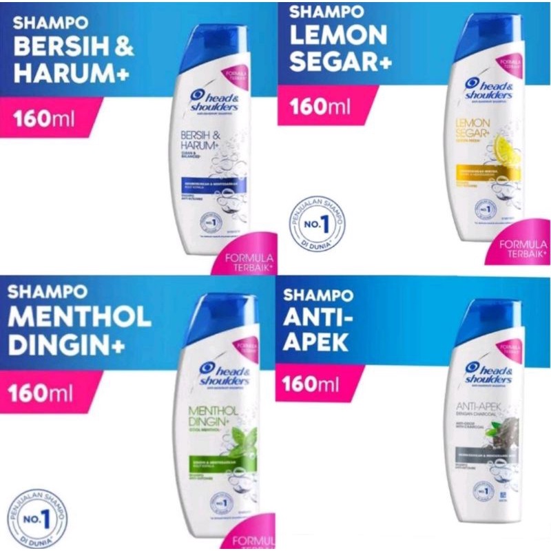Jual HEAD & SHOULDERS Shampoo Anti Ketombe 160ml / Sampo Head & Shoulders 160ml | Shopee Indonesia