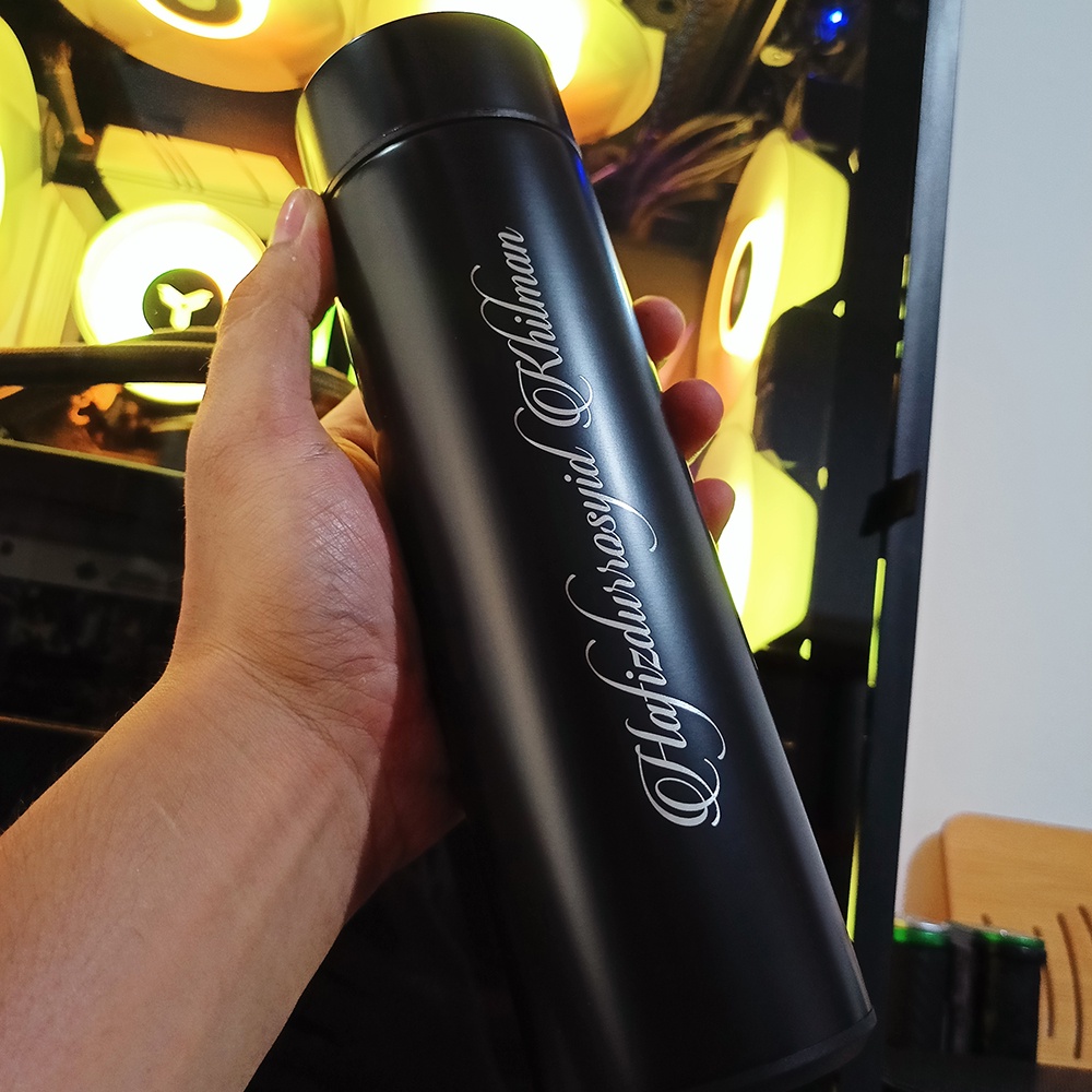 Jual Tumbler Thermos Suhu LED Display Double Wall Doff Glossy Grafir ...