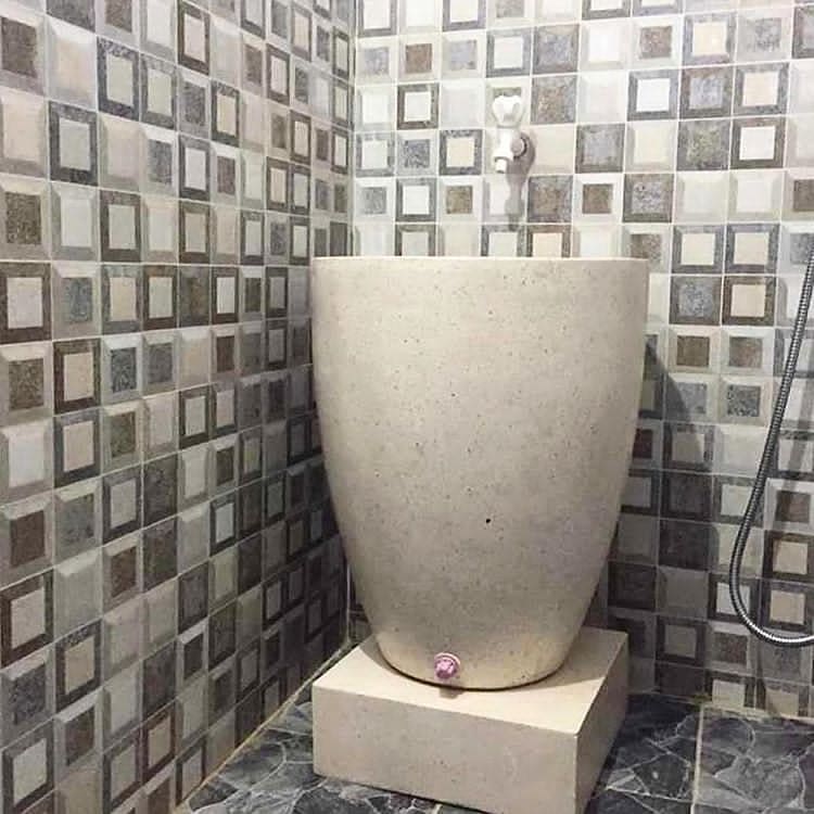 Jual UIN65x43 : Bak Mandi Minimalis Terbuat dari Bahan Marmer Terrazzo ...