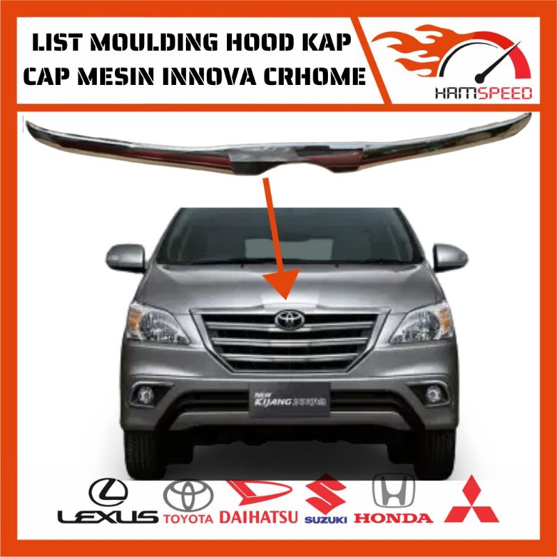 Jual Lis moulding cap mesin grand inova crom model ganti | Shopee Indonesia