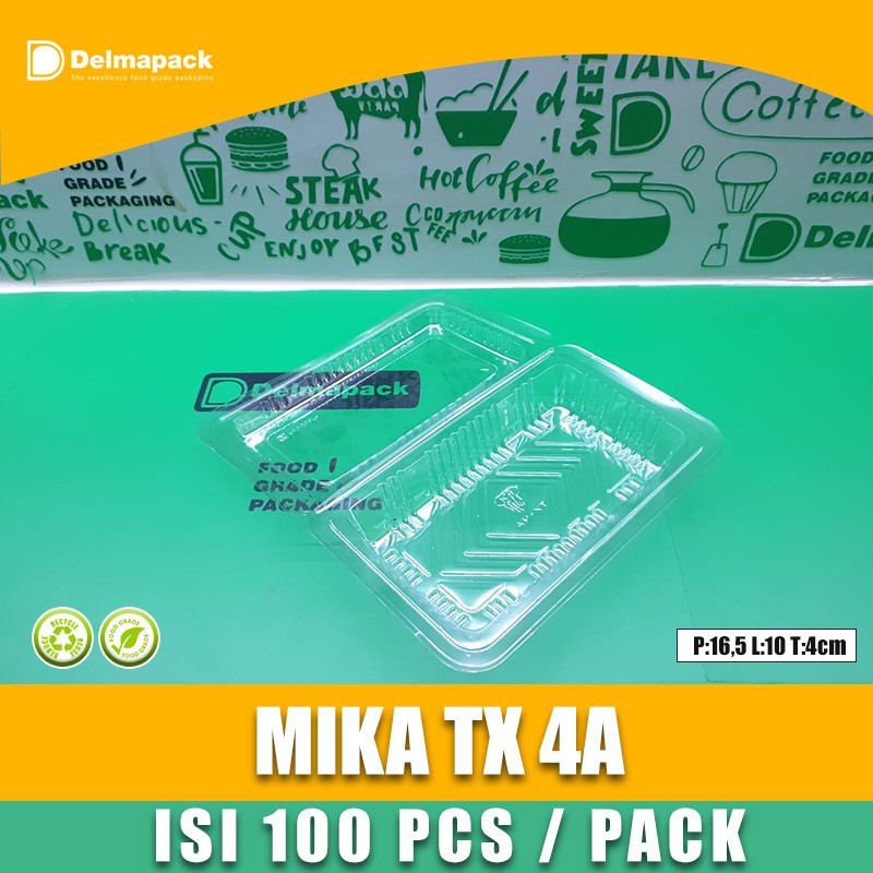 Jual MIKA PLASTIK 4A - MIKA KUE MAKANAN JAJANAN TX 4A - FOODSAFE - 100 ...