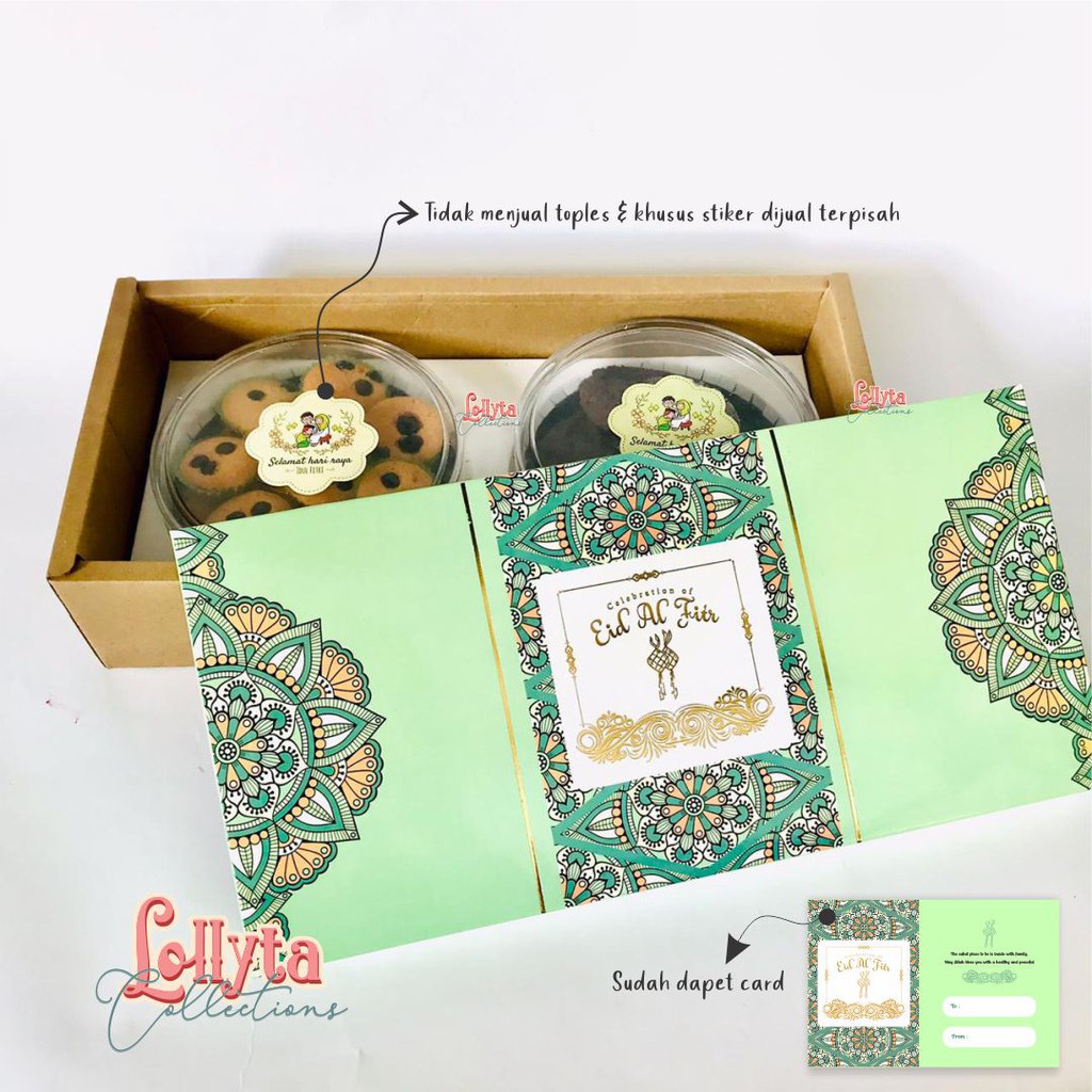 Jual Box isi 2 toples Bulet 500gr Edisi EID / Idul Fitri / Mandala ...