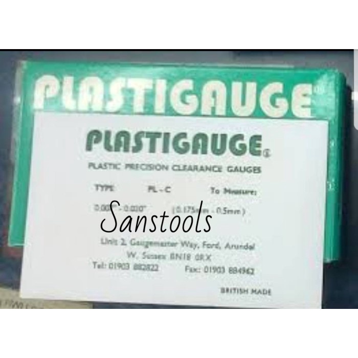 Jual plastik plasti gauge gage hijau 0,175 - 0,5 mm plastigauge ijo ...