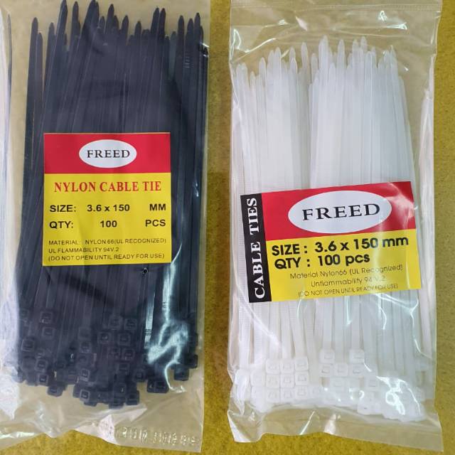 Jual Kabel Ties / Cable Ties / Kabel Tis Freed 3,6 x 150 mm (15 cm ...