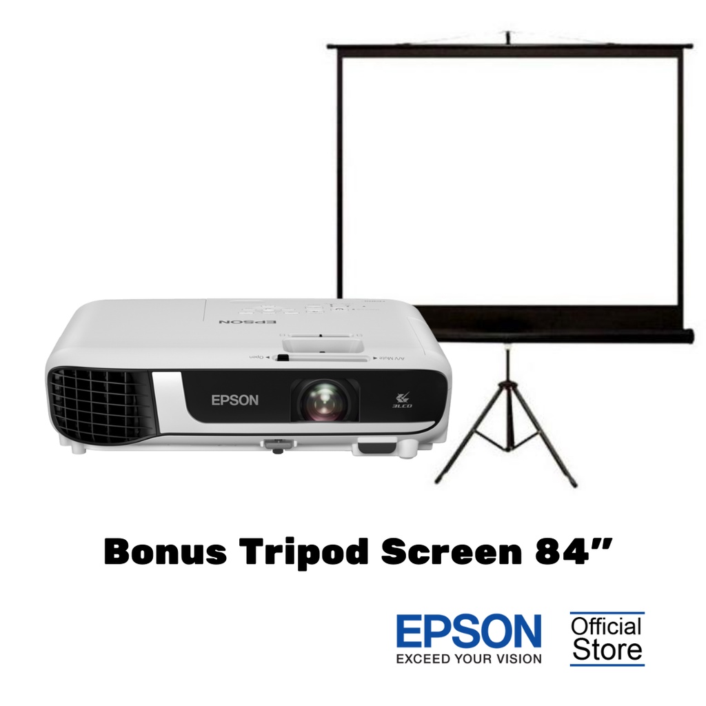 Jual Epson Projector EB-X51 XGA 3LCD BONUS Tripod Screen Projector ...