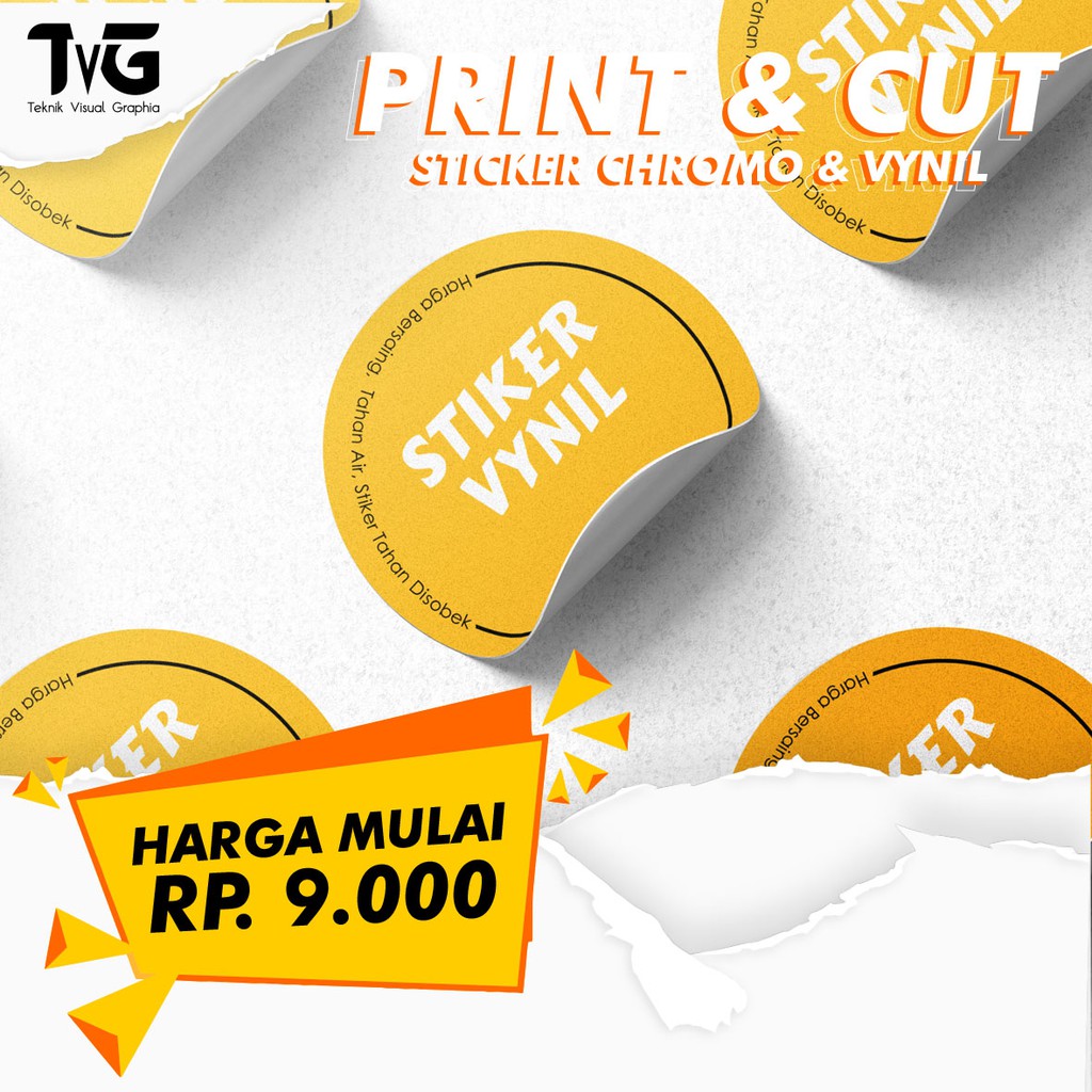 Jual Cetak Stiker Vinyl A3+ Label Kemasan Produk Makanan Ringan Kue ...