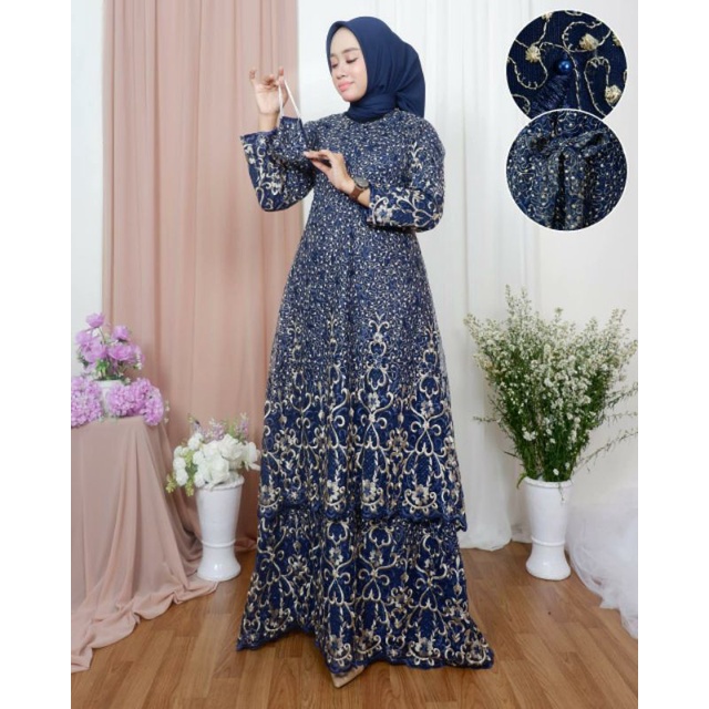 Jual (realpict)gamis tingkat dona |gamis kondangan lamaran tunangan ...
