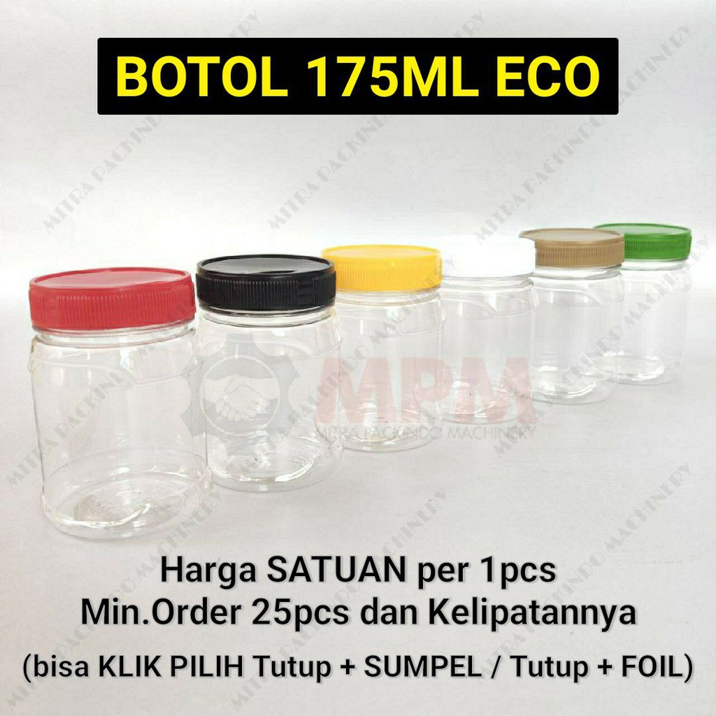 Jual Botol Sambal / Toples Sambal 175ml / Botol Sambel / Toples sambel ...