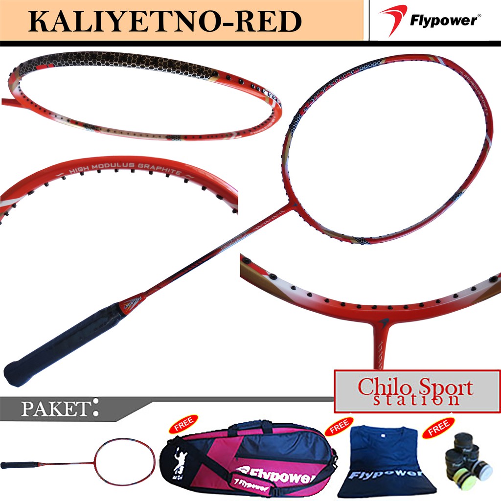 Jual Raket Flypower Kaliyetno-Red Original>Free Tas 2R model baru +Kaos ...