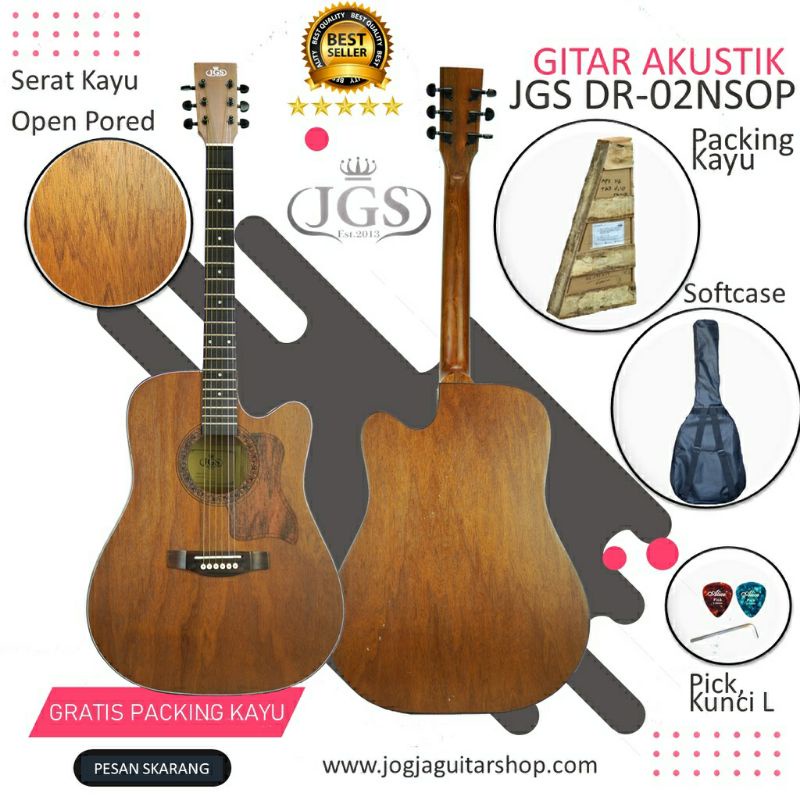Jual GITAR AKUSTIK/AKUSTIK ELEKTRIK JGS DR 02 NS | Shopee Indonesia