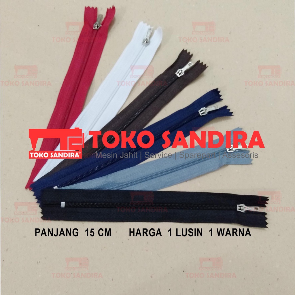 Jual 12 PCS Resleting murah/resleting katun/resleting celana/resleting ...