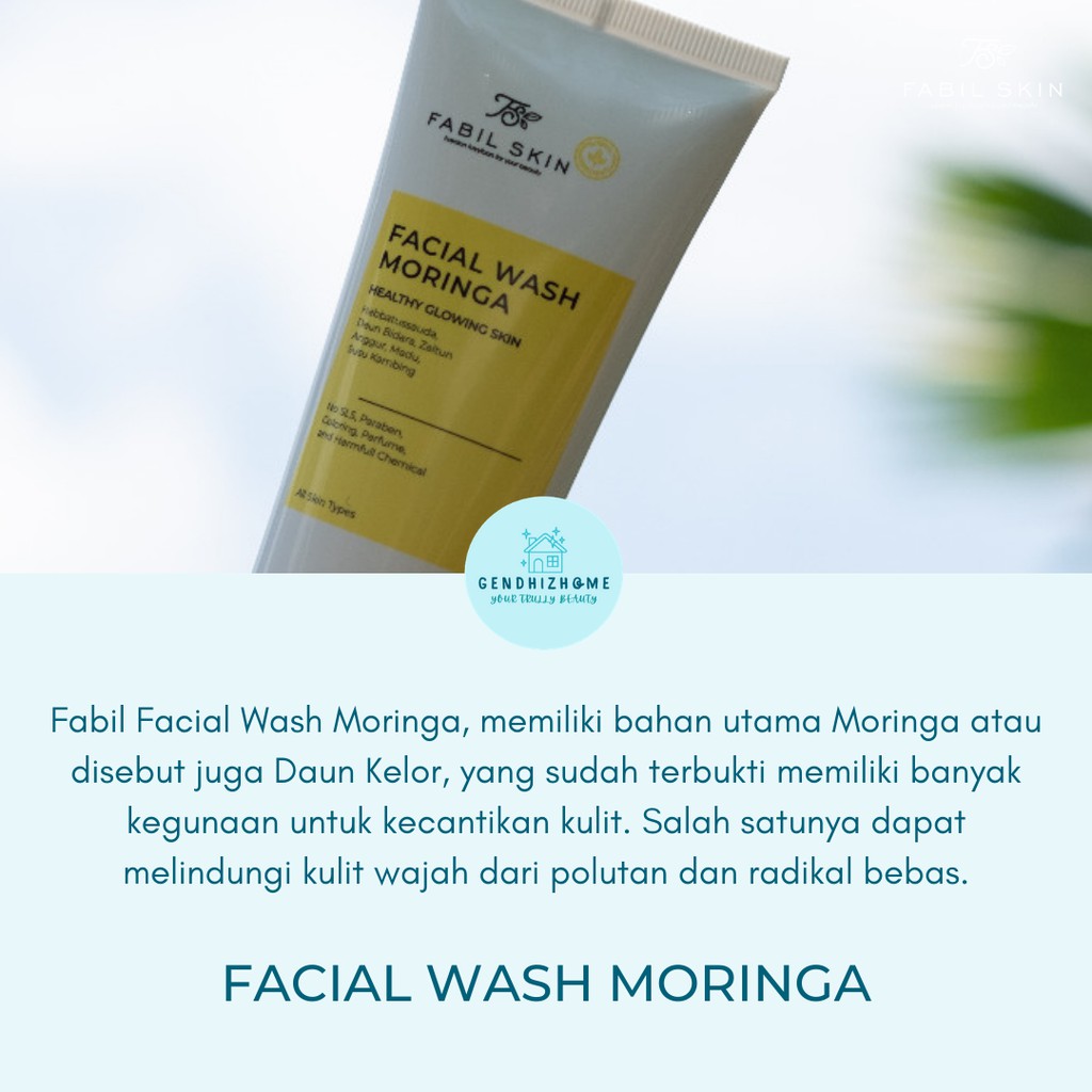 Jual MORINGA Facial Wash Bu Fabil Matural Sabun Muka Hilangkan Flek ...