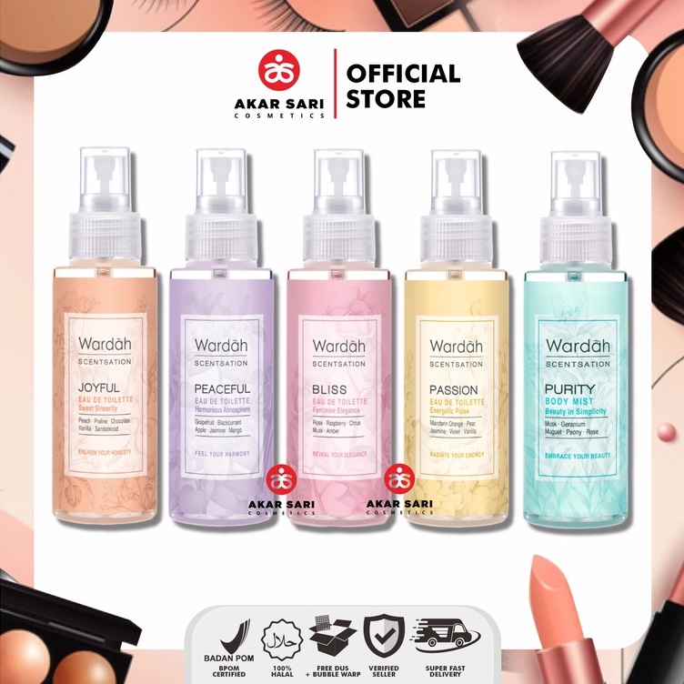 Jual WARDAH SCENTSATION BODY MIST - Parfum Wardah EDP 100 ml | Shopee ...