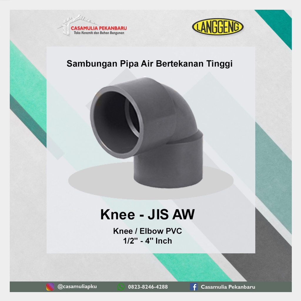Jual Knee Keni Elbow L 3/4" JIS AW Fitting PVC | Shopee Indonesia