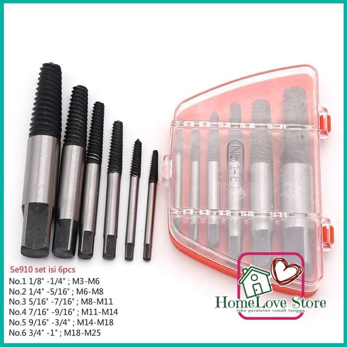 Jual ALAT PENCABUT PEMBUKA BAUT MUR YANG RUSAK DOL AUS SCREW EXTRACTOR ...