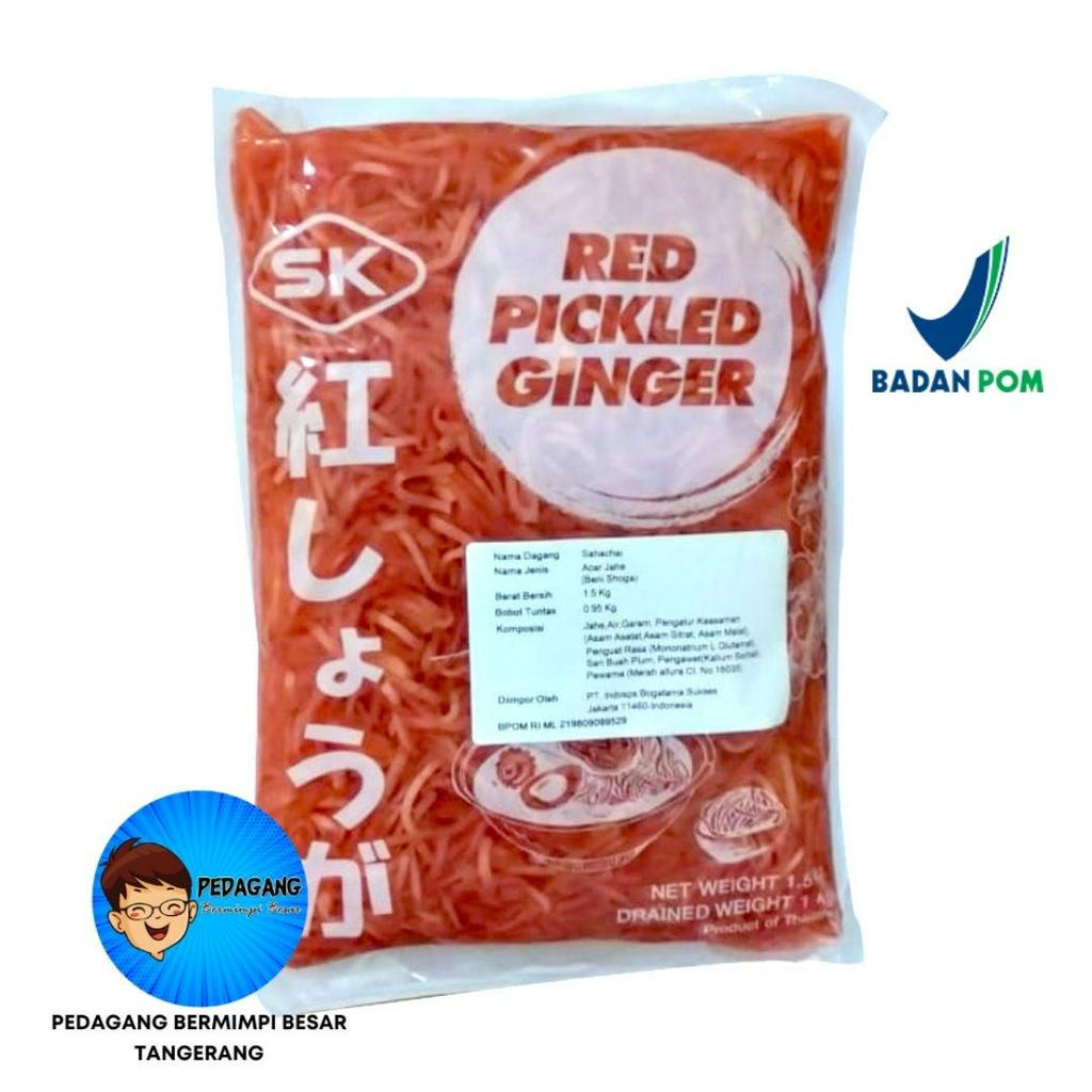 Jual BENISHOGA RED PICKLED GINGER 1.5Kg Sahachai Acar Jahe Merah Beni ...