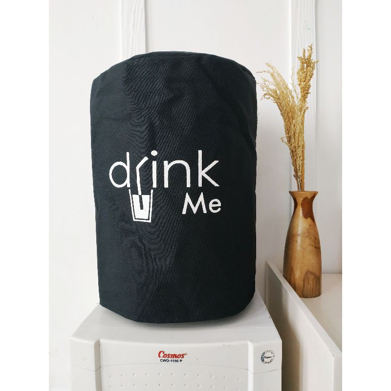 Jual Cover Galon Kanvas Hitam "Drink Me" | Shopee Indonesia