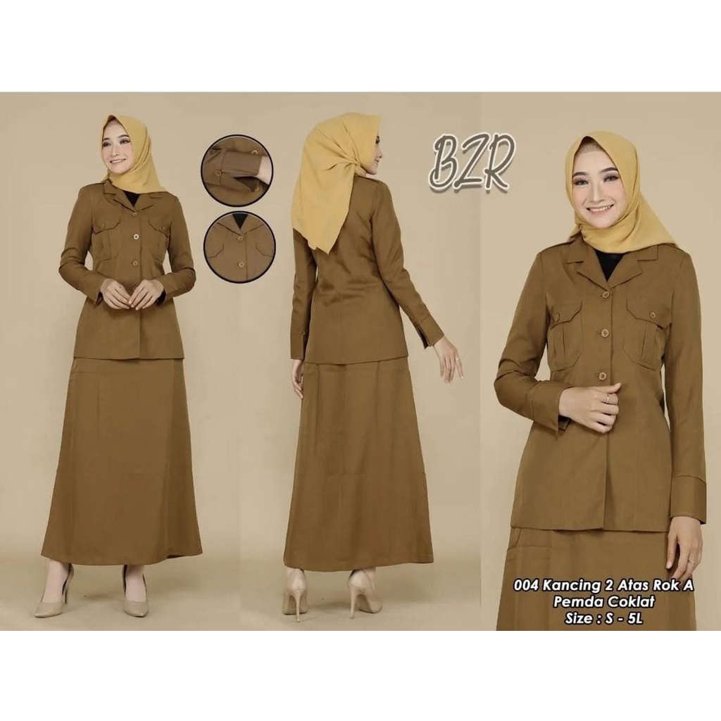 Jual BLAZER WANITA DINAS K2 DADA KHAKI TUA SERAGAM PEMDA BAJU SERAGAM PEMDA ACEH PDH PNS GURU ...