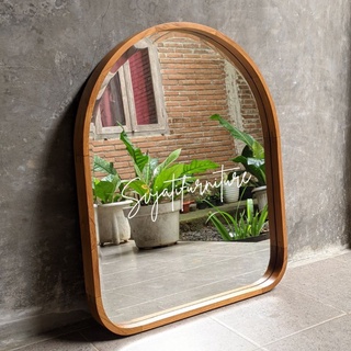 Jual cermin estetik setengah oval sudut lengkung | Shopee Indonesia