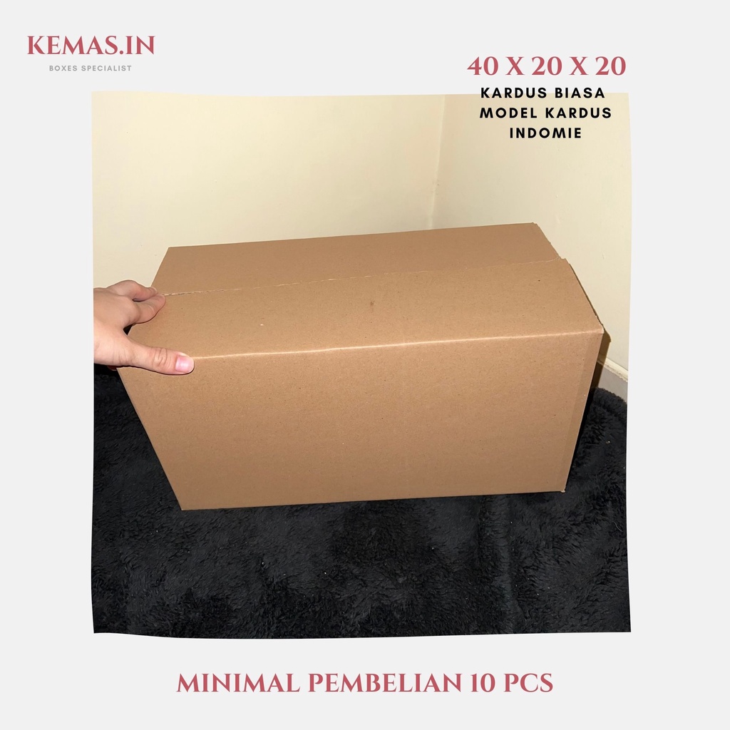 Jual Kardus Karton Box 40x20x20 cm Dus Packing Packaging Polos Baru ...