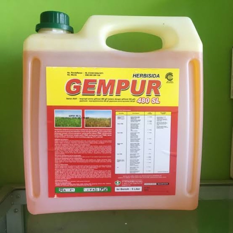 Jual GEMPUR 5L 5Liter HERBISIDA SISTEMIK TUNTAS SAMPAI AKAR GLIPOSAT ...