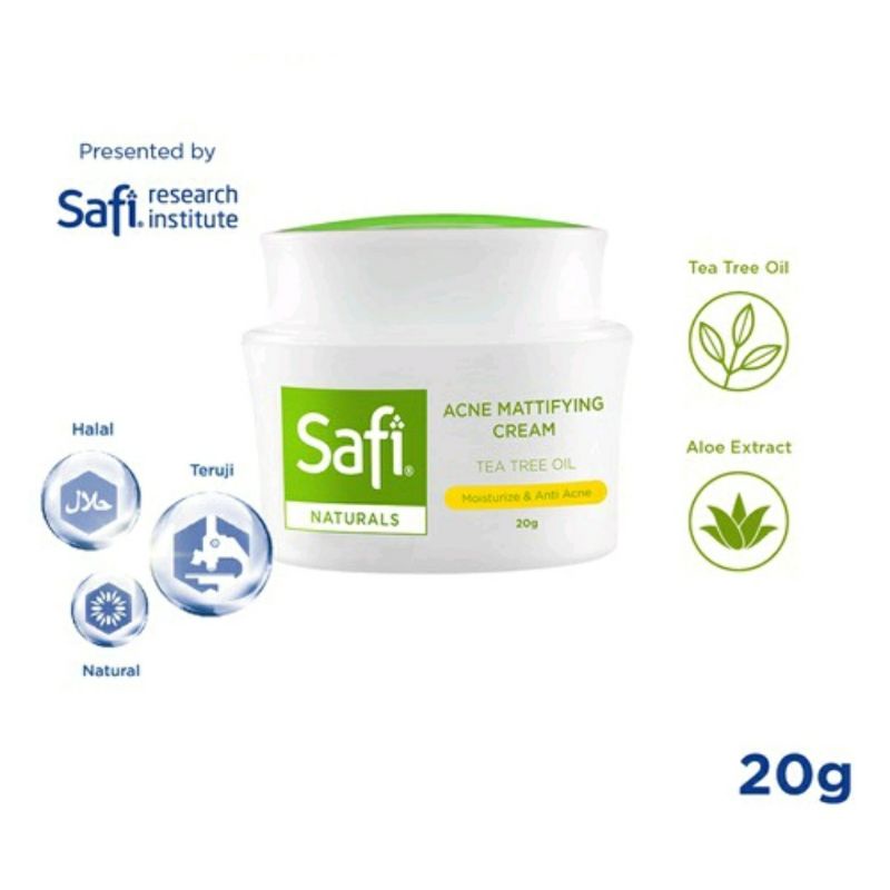 Jual SAFI Naturals Acne Mattifying Cream 20g | Shopee Indonesia