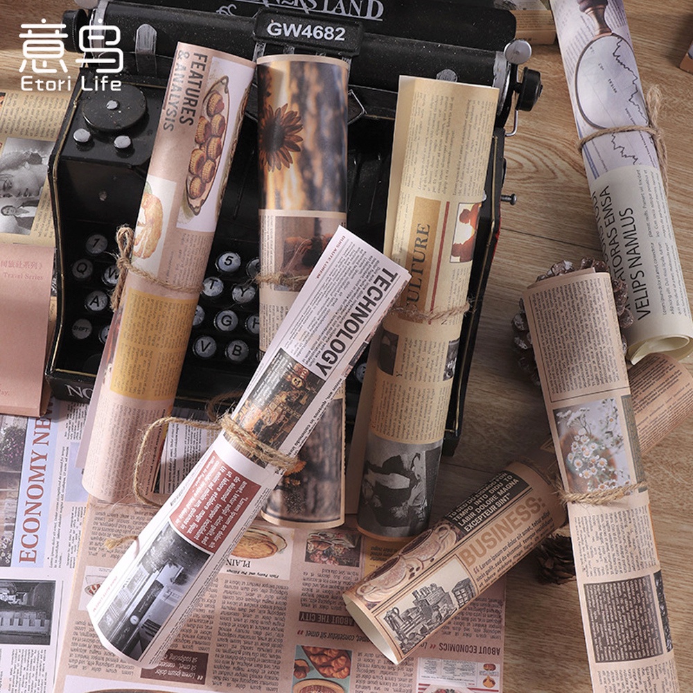 Jual Vintage Movie Newspaper Diary Deco Stickers | Shopee Indonesia