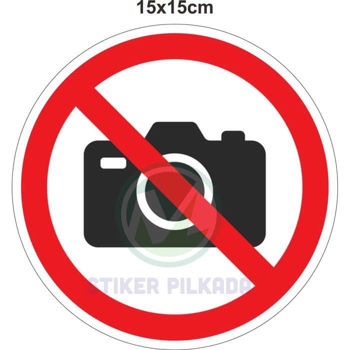 Jual stiker dilarang foto 15x15cm | Shopee Indonesia