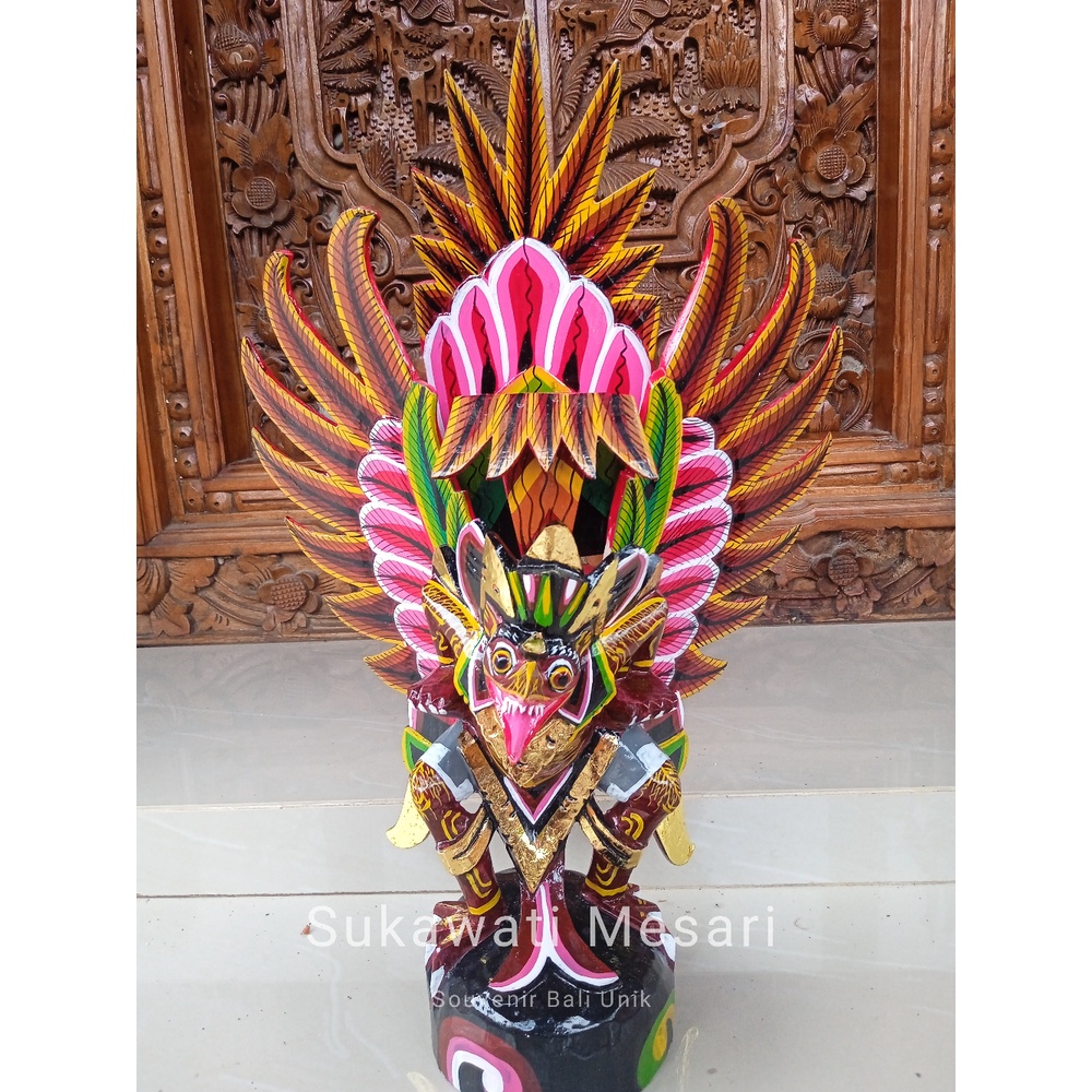 Jual Home Dekorasi Pajangan Patung Garuda Paksi Kayu Handmade Asli Bali ...