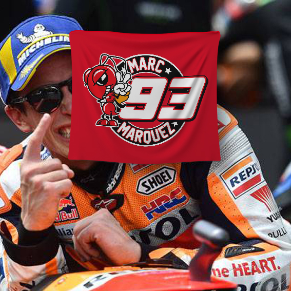 Jual BENDERA MOTO GP RIDER MARC MARQUEZ 93 POSTER KAIN | Shopee Indonesia