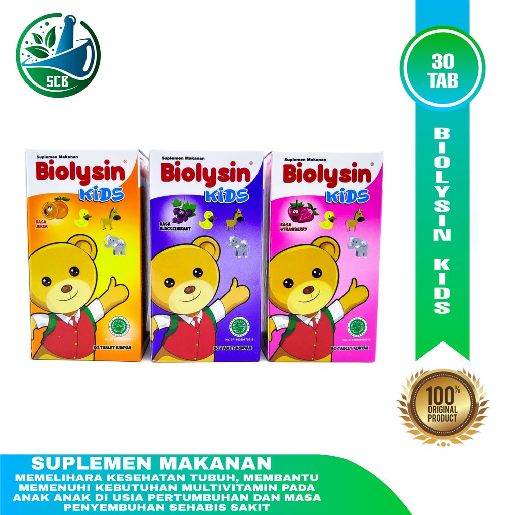 Biolysin Kids - Multivitamin Tablet Kunyah Jeruk | pgmall